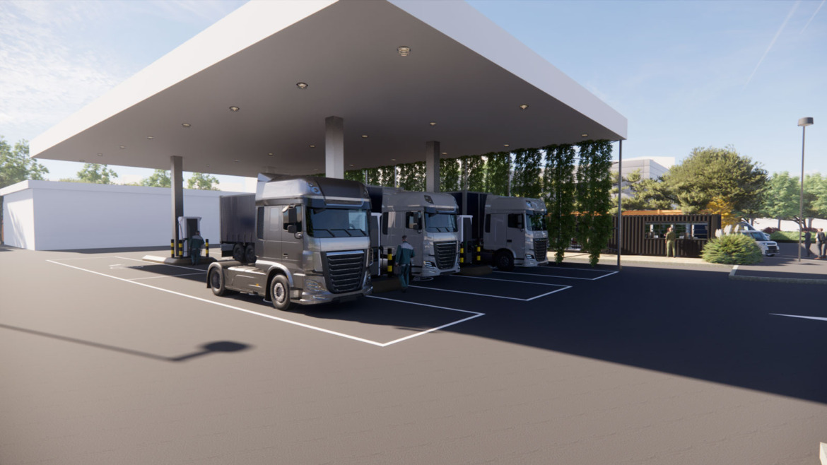 SSE Energy Solutions debuts electric HGV charging hub